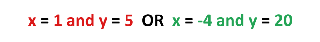 Quadratic Simultaneous Equations - GCSE Maths | Examples